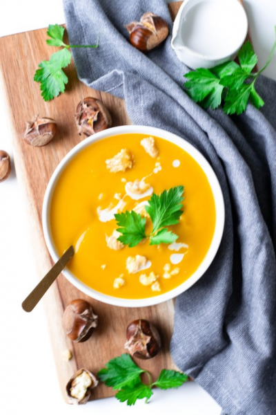 Recipe Soup and mozzarella sticks - FRIJE