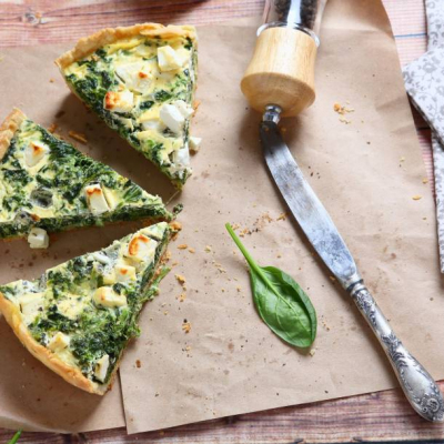 Recipe Spinach and Brousse Cheese Tart - FRIJE