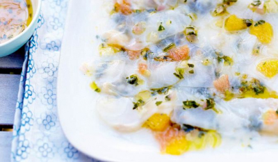 Recipe Cod Carpaccio with Citrus Vinaigrette - FRIJE