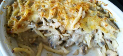 Recipe Leftover Roast Chicken Gratin with Pasta and Mushrooms - FRIJE