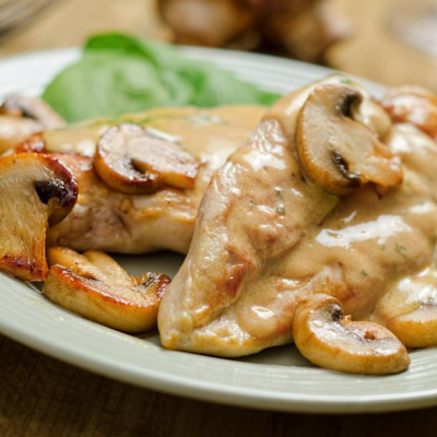 Recipe Slimming Turkey Escalopes with Mushrooms - FRIJE
