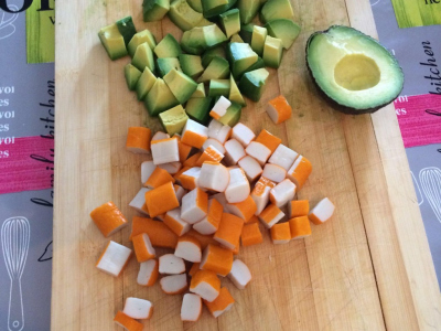 Recipe Surimi (or tuna) crudité salad - FRIJE